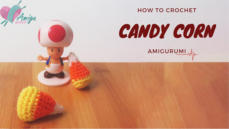 FREE Pattern - How to crochet CANDY CORN amigurumi - Amivui Studio