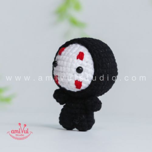 How to crochet No Face Kaonashi Amigurumi - Free Pattern - Amivui Studio